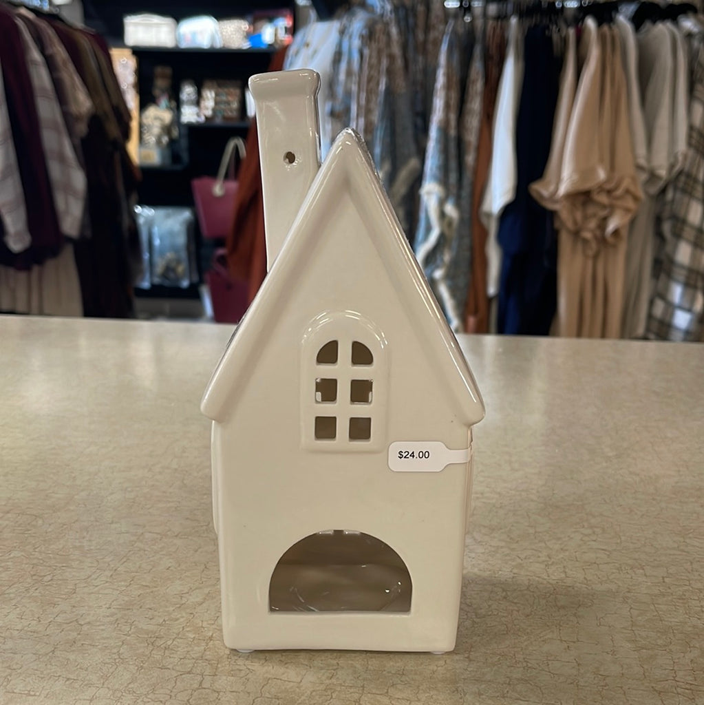 Large White Ceramic House – Eclectic Boutique