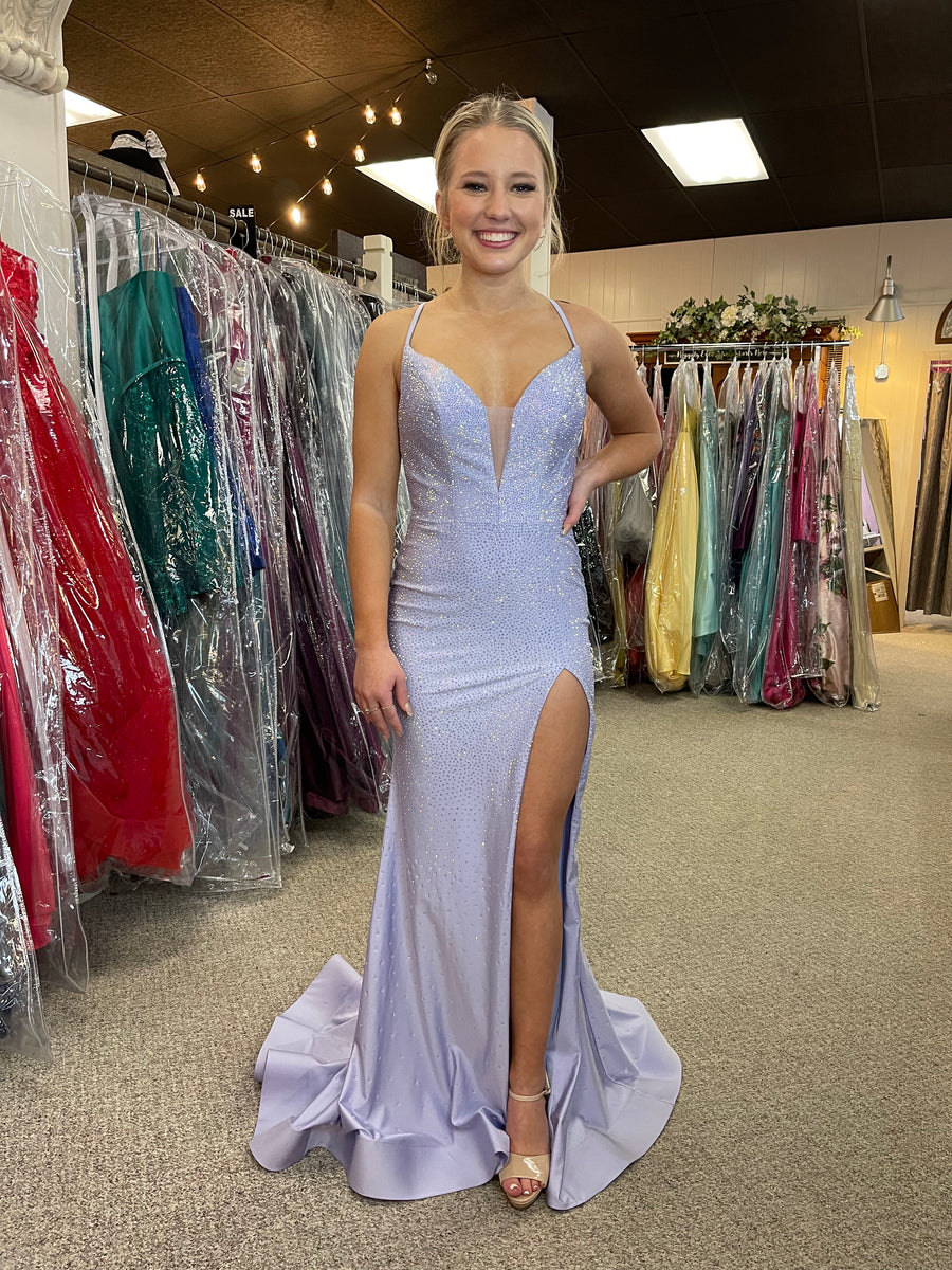 Ellie Wilde EW34005 - Lavender Frost Size 0 – Eclectic Boutique