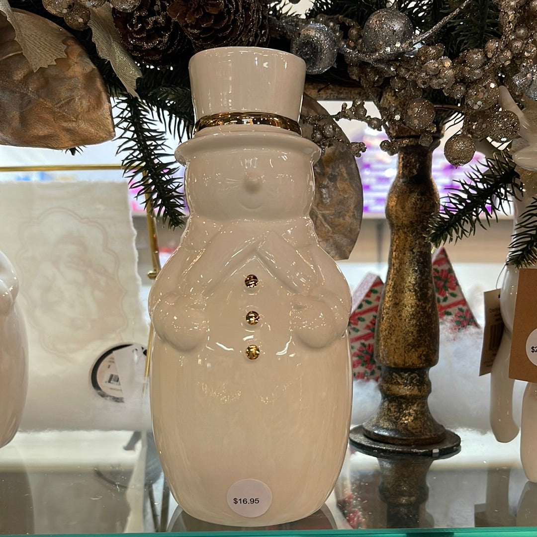 Stoneware Snowman Vase – Eclectic Boutique